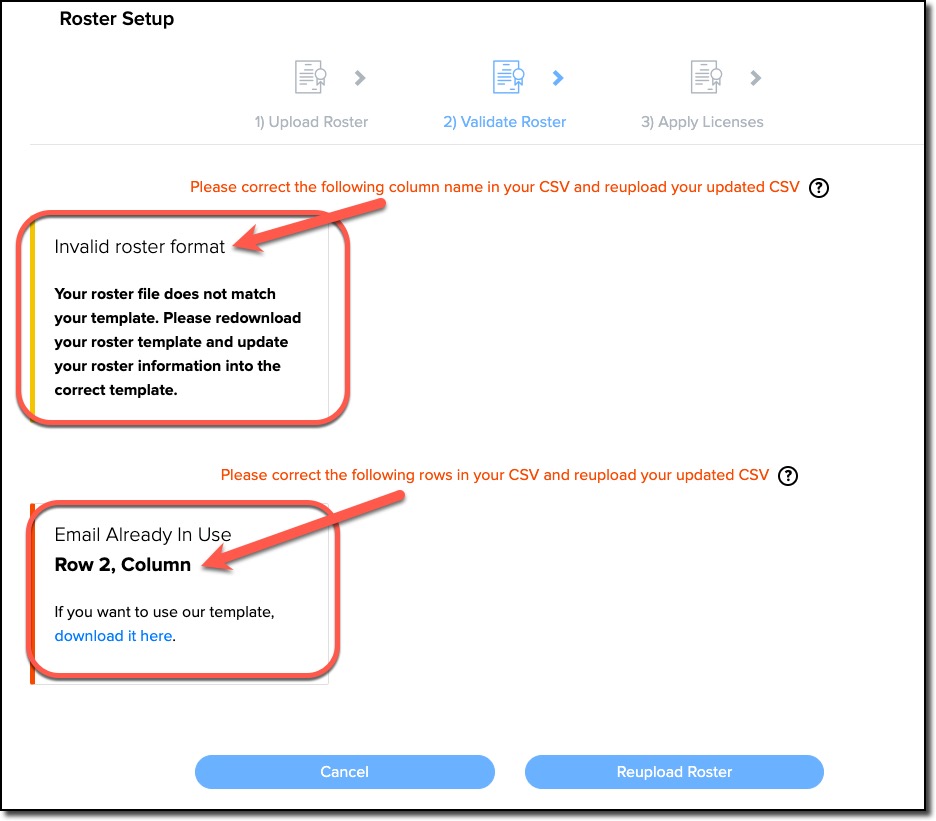 How to Fix a Failed Roster Upload – School Solutions Support | Age of Learning