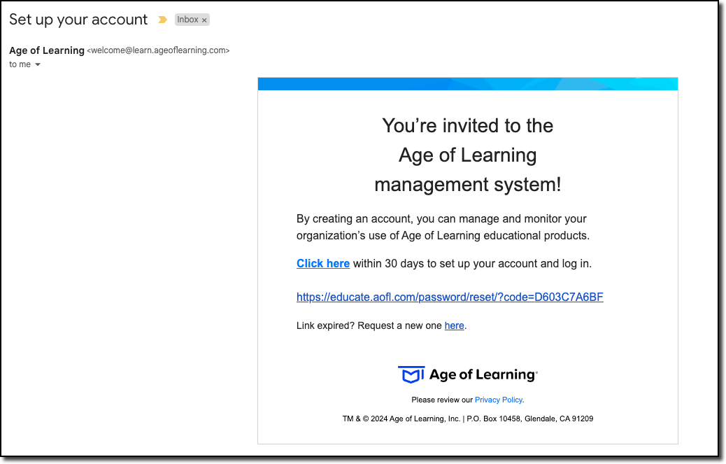 What to Do If You Didn’t Get the Age of Learning Account Set-up Email – School Solutions Support ...